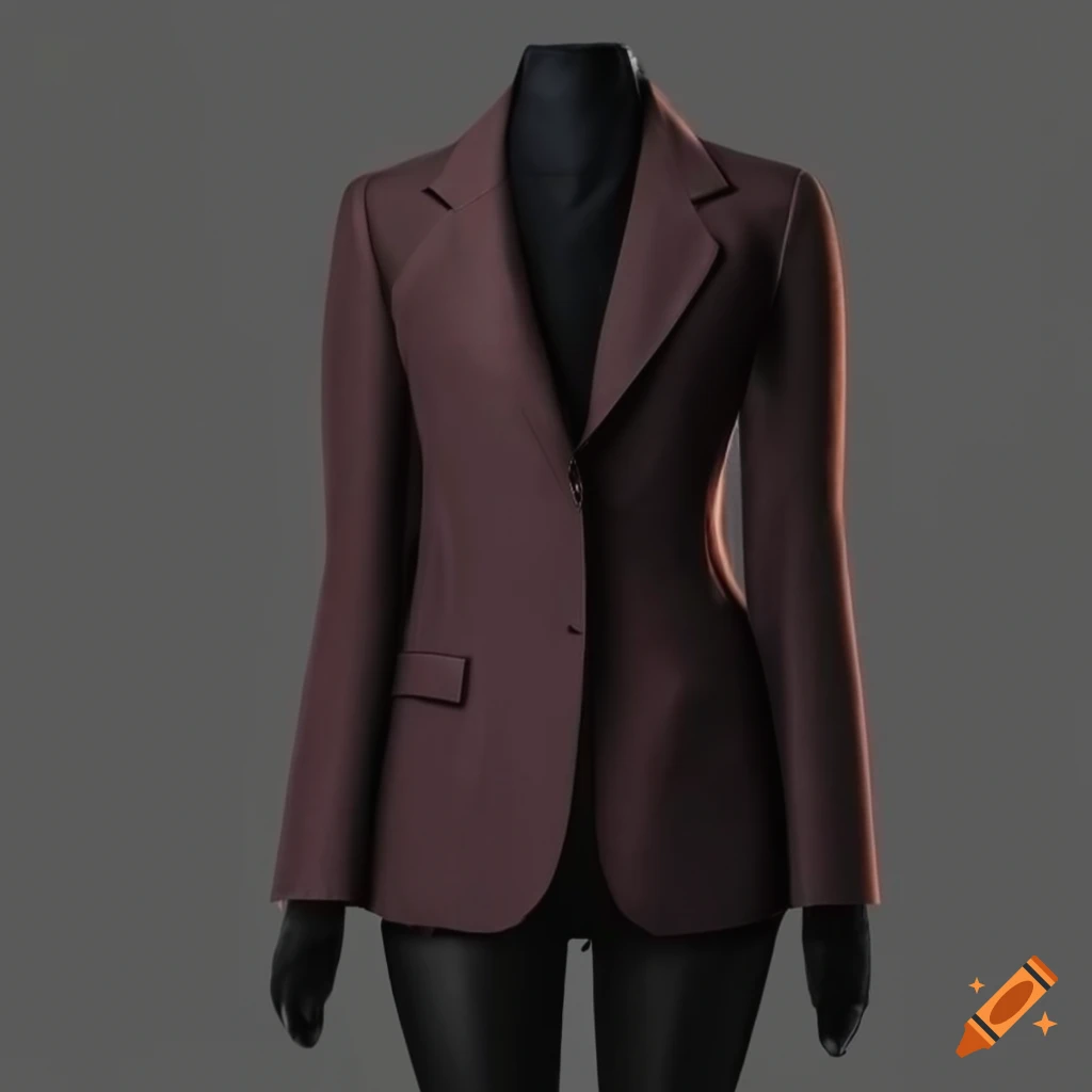 Front view of a woman's suit on Craiyon
