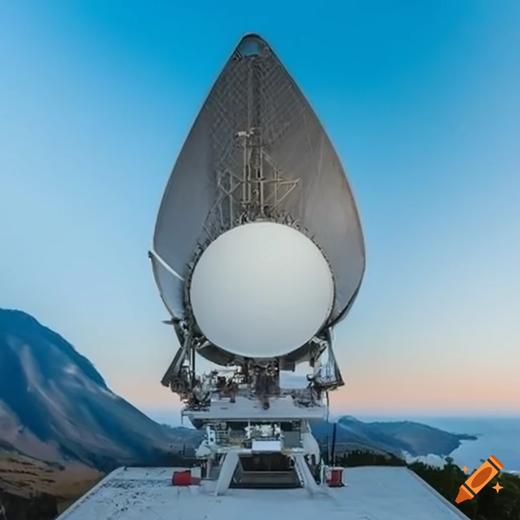 Satellite communications technology on ground on Craiyon