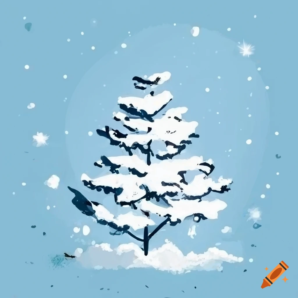 Minimalistic drawing of snow with text 'snow' on Craiyon