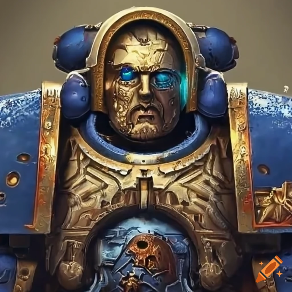 Intricately-detailed space marine terminator from warhammer 40,000 on ...