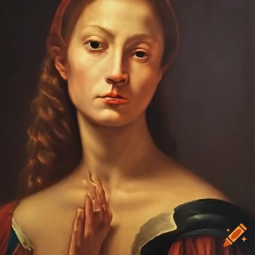 Renaissance portrait depicting a person in pain on Craiyon