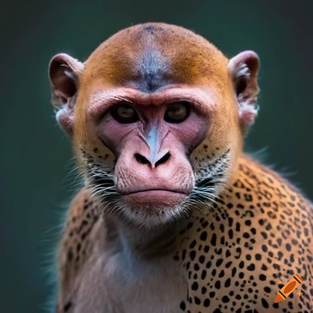 Monkey face on a jaguar body on Craiyon