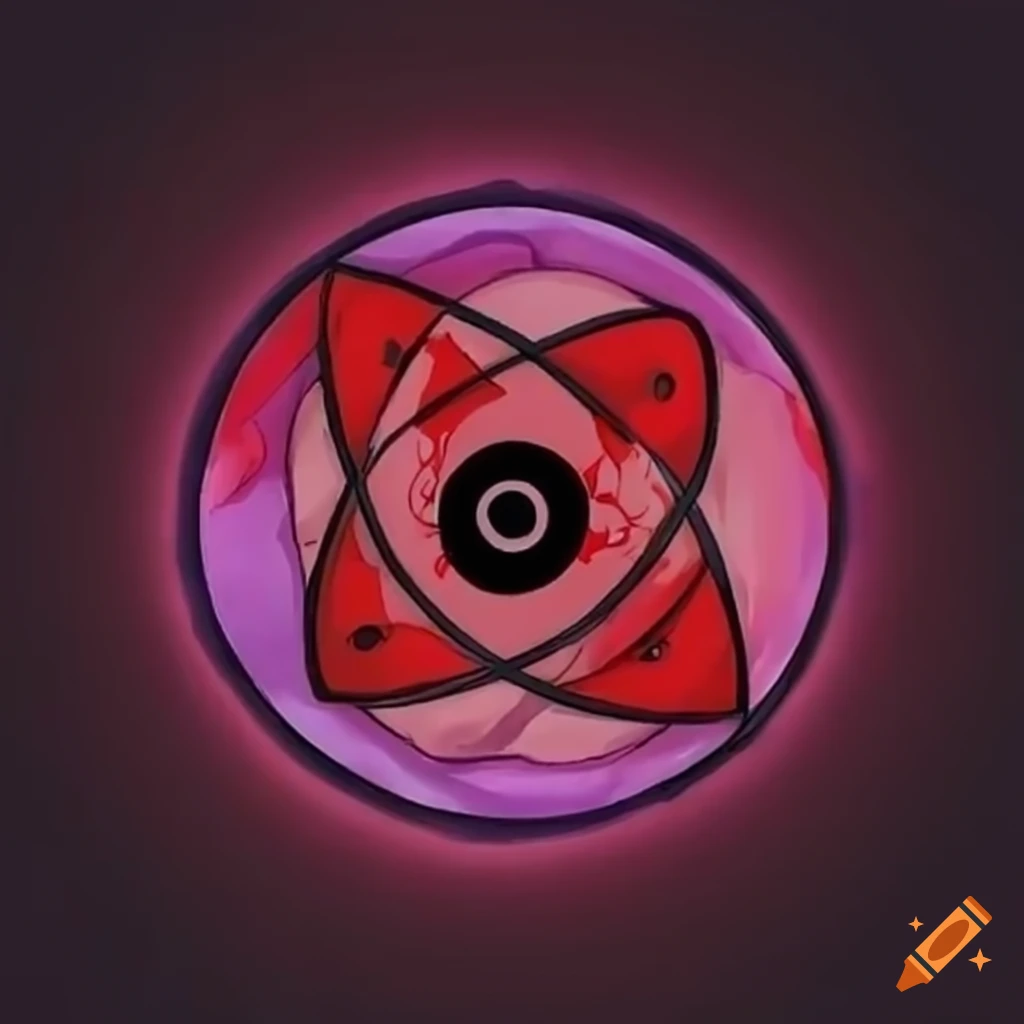 Sharingan eye design for Kensuke Uchiha character on Craiyon