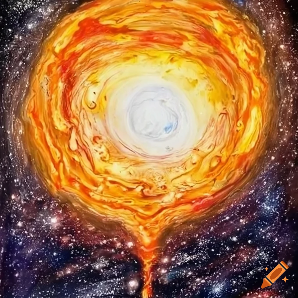 Sun melting in the universe on Craiyon