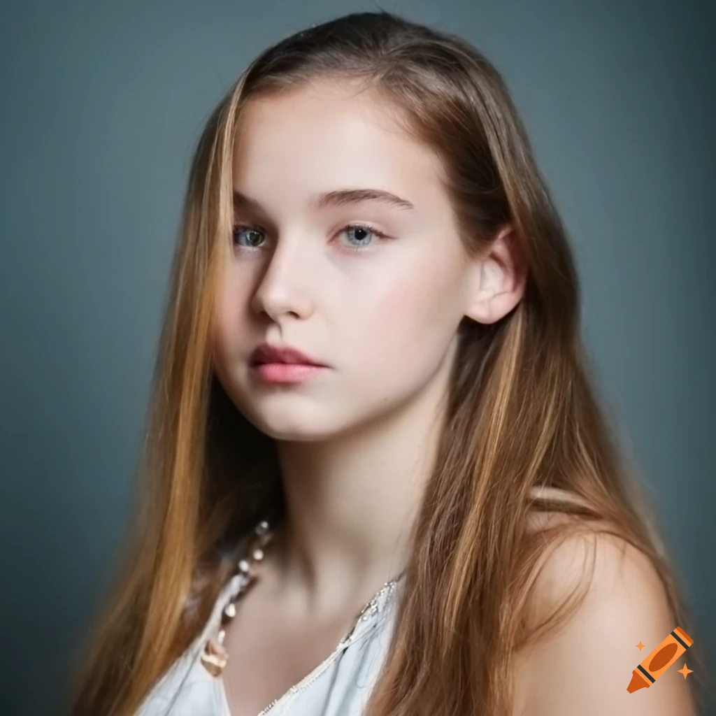 Captivating Head And Shoulders Portrait Of A Young Female Model By