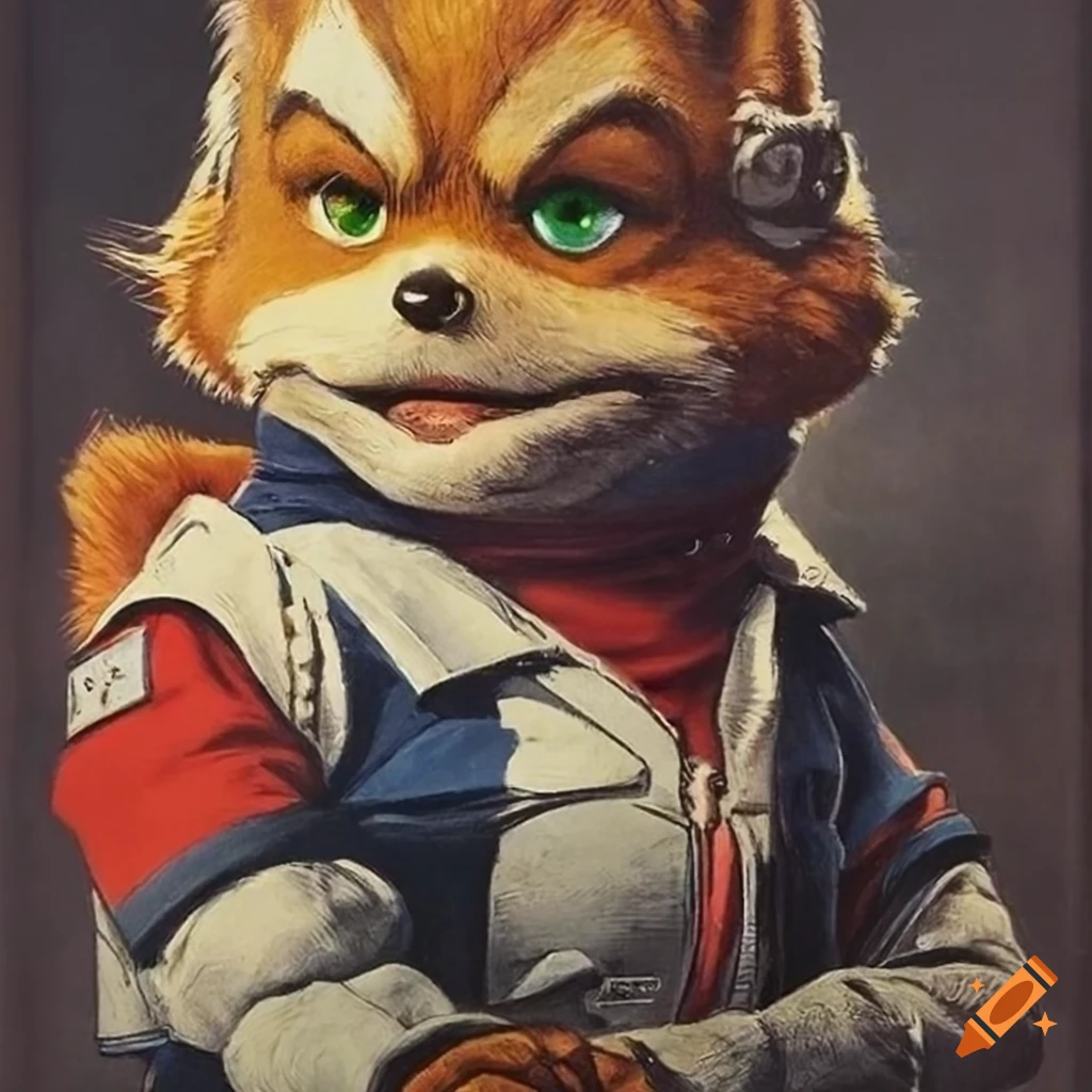 Vintage star fox poster by norman rockwell and james gurney on Craiyon
