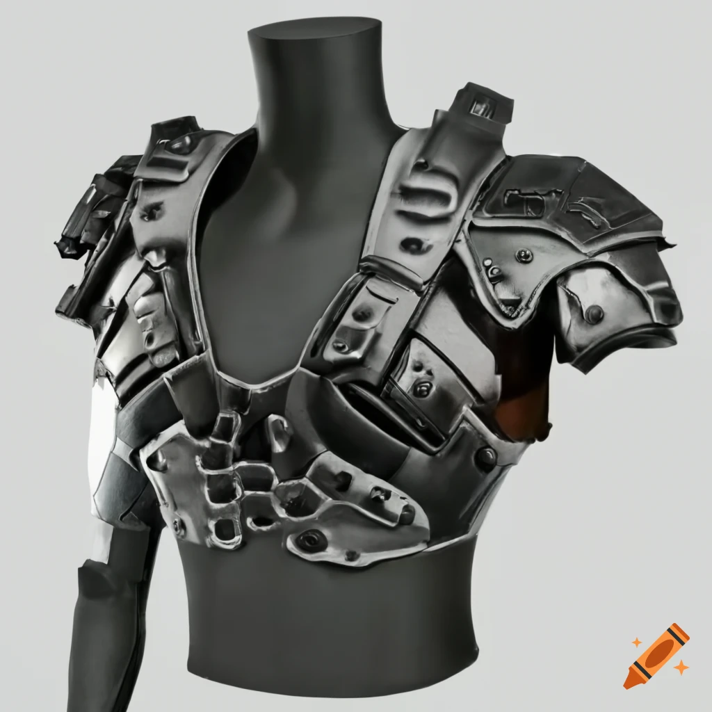 Cyberpunk shoulder plate armor on Craiyon