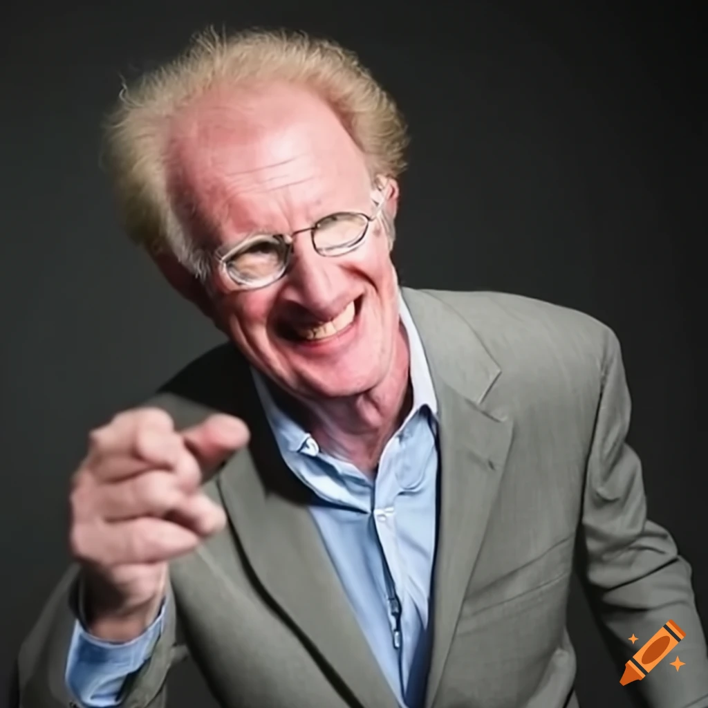 Portrait of ed begley jr. smiling with his electric vehicle on Craiyon