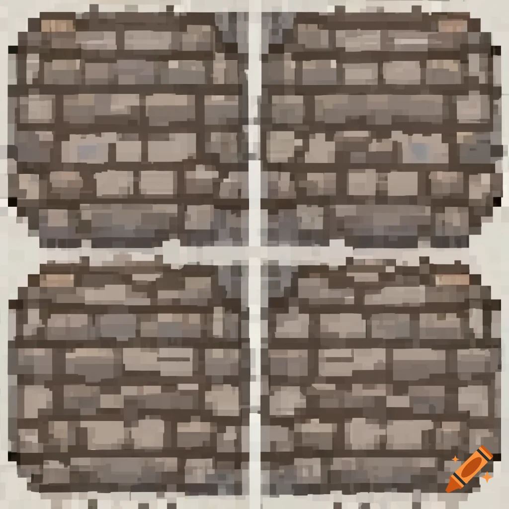 Ancient cobblestone flooring in pixel art style on Craiyon