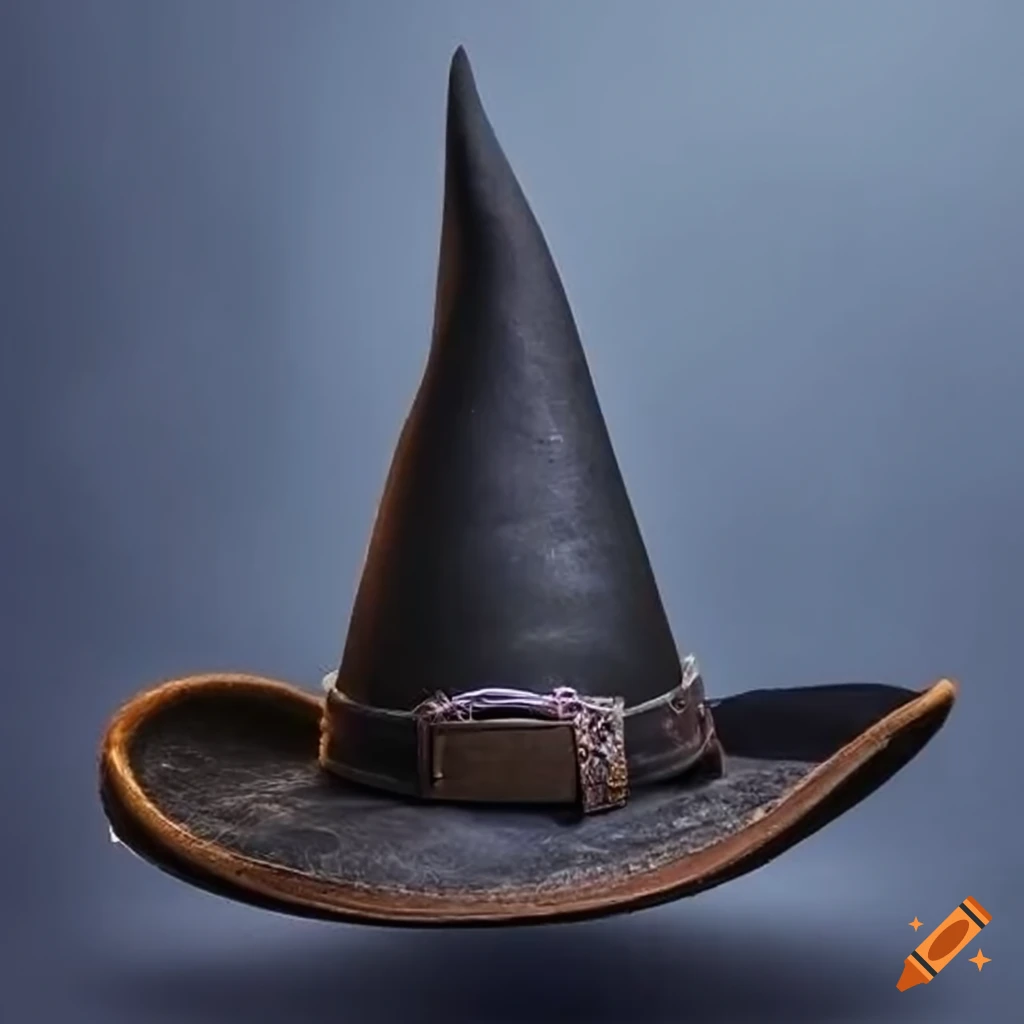 Wizard hat with cowboy hat brim on white background on Craiyon
