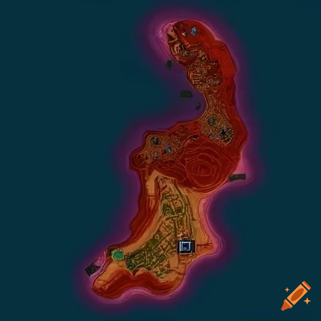 Map for gta 7 on Craiyon