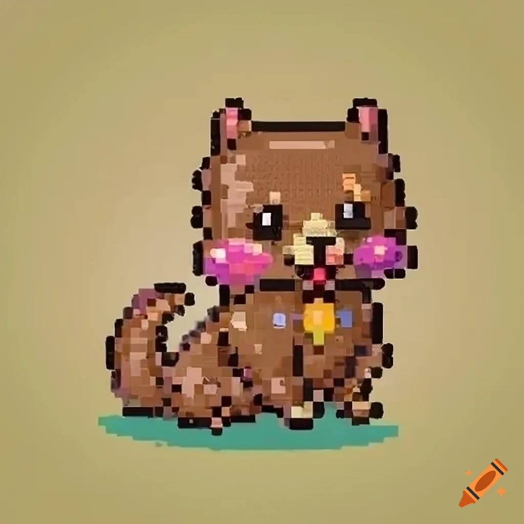 Adorable pixel art sweets and chocolates virtual pets on Craiyon