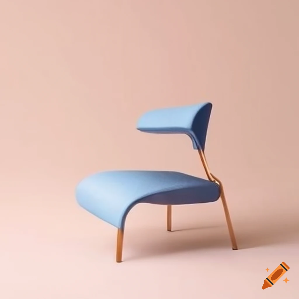 Modernist chair with simple clean lines and solid color on Craiyon
