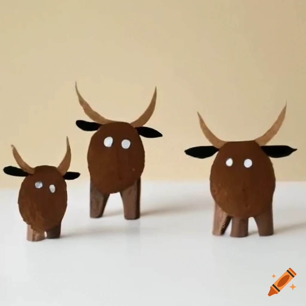 Coconut sprout cow craft on Craiyon