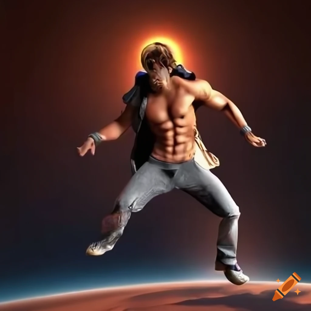 Hrithik roshan dancing on mars in a 3d render on Craiyon