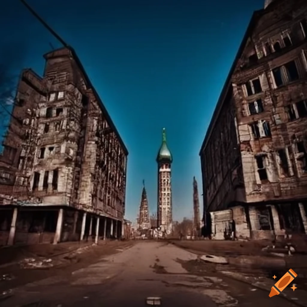 Soviet cityscape with a melancholic vibe on Craiyon