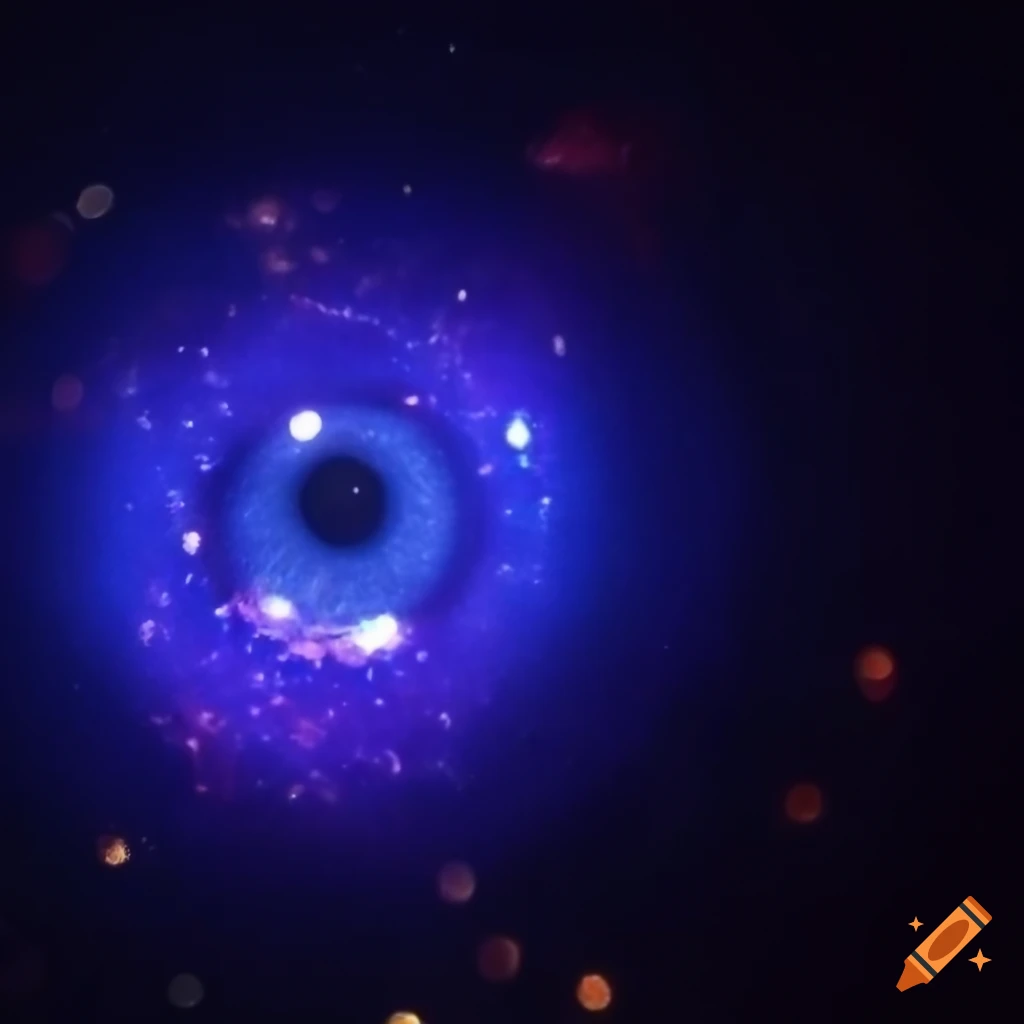 Hyper-realistic eye with detailed shine, glare, and light reflection on ...