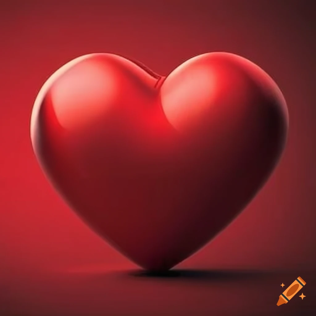 Big red heart on Craiyon