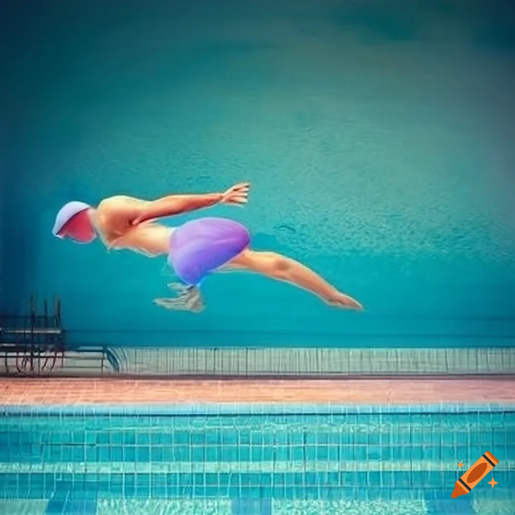 David hockney's iconic pools on Craiyon