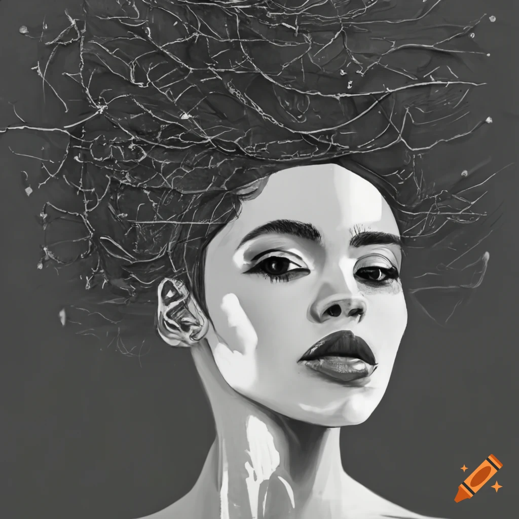 Portrait of a confident woman exuding positivity and strength on Craiyon