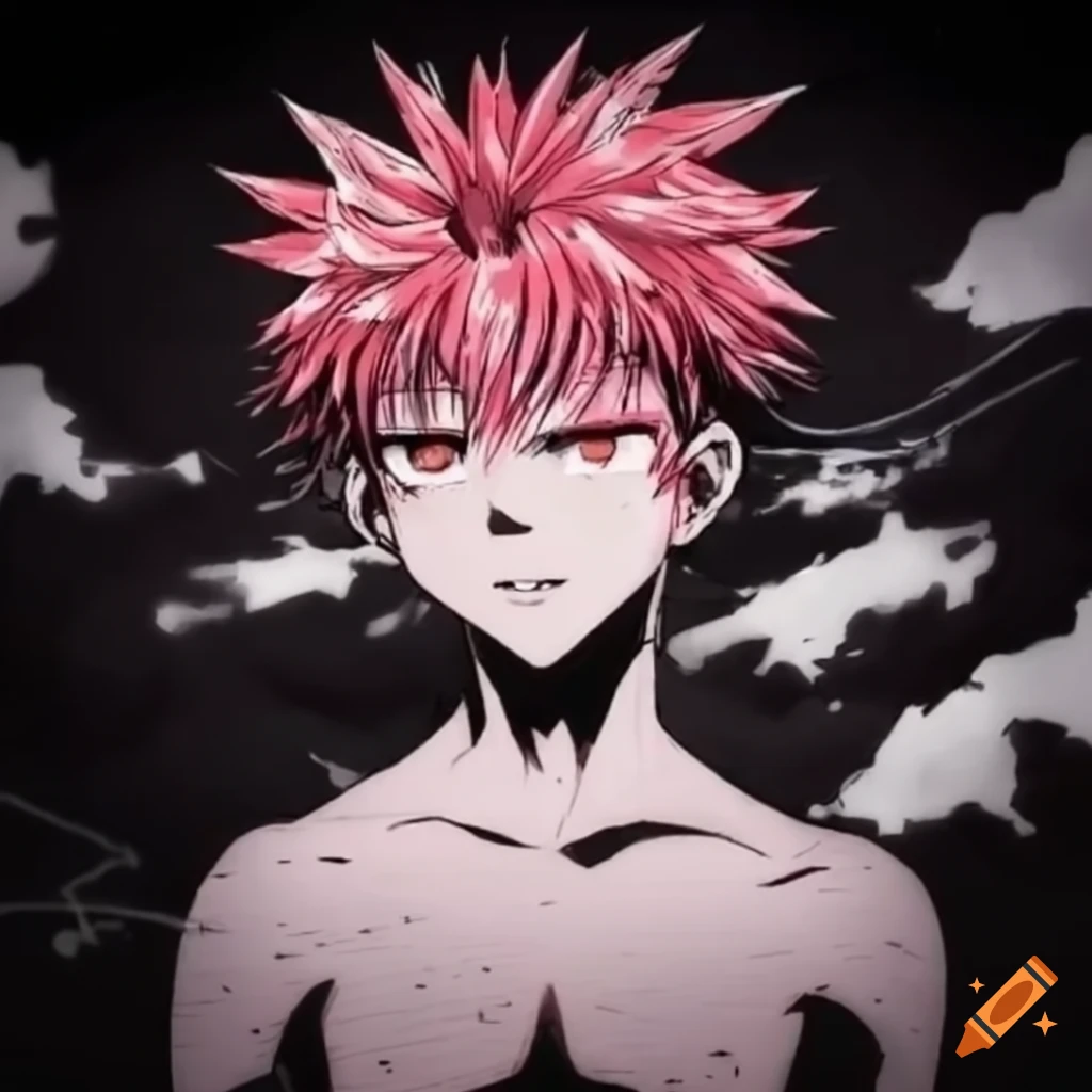 Half-demon boy in manga style on Craiyon