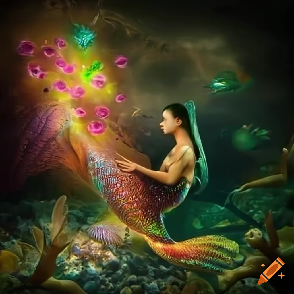 Two mermaid goddesses, The Protector and The Guardian, in an enchanting ...
