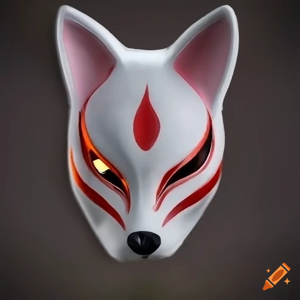 Fox-themed mask with kitsune spirit's cunning abilities on Craiyon