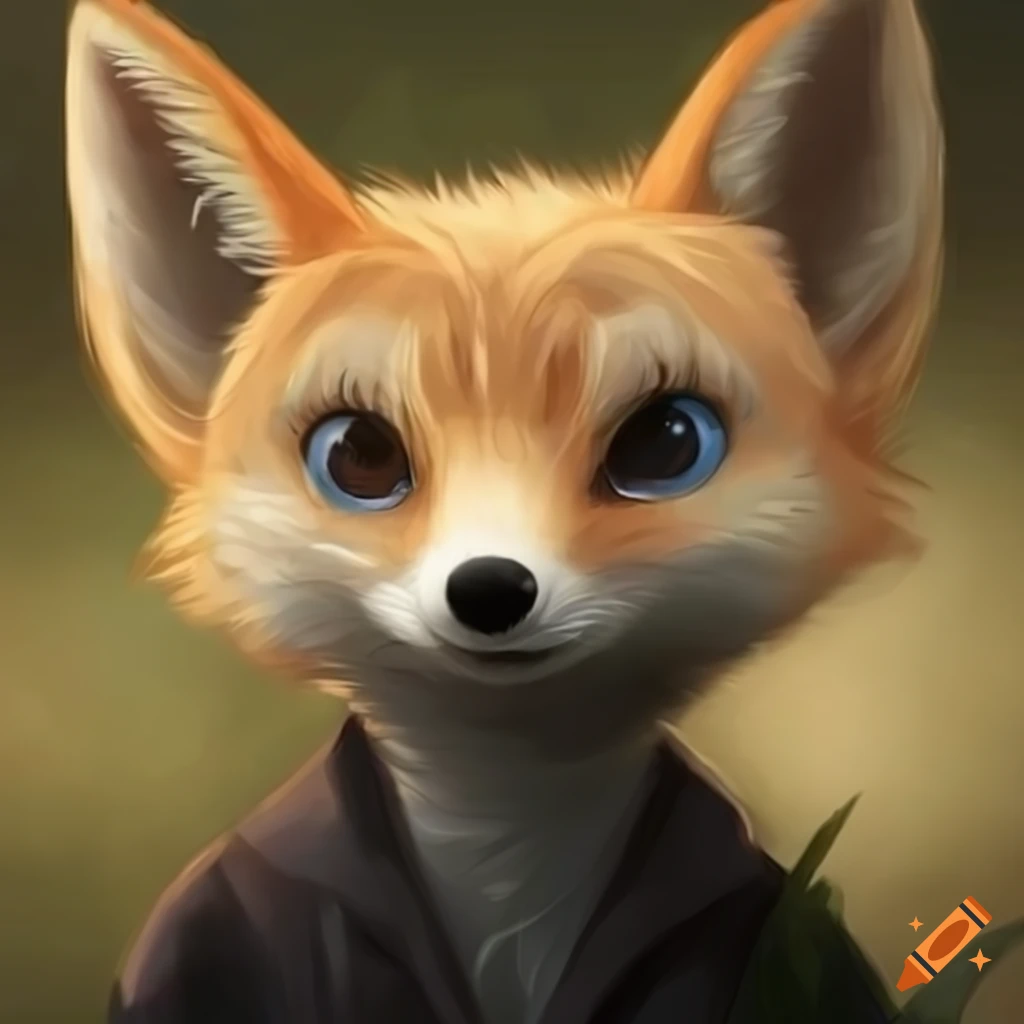 Happy and cute anthropomorphic fox on Craiyon