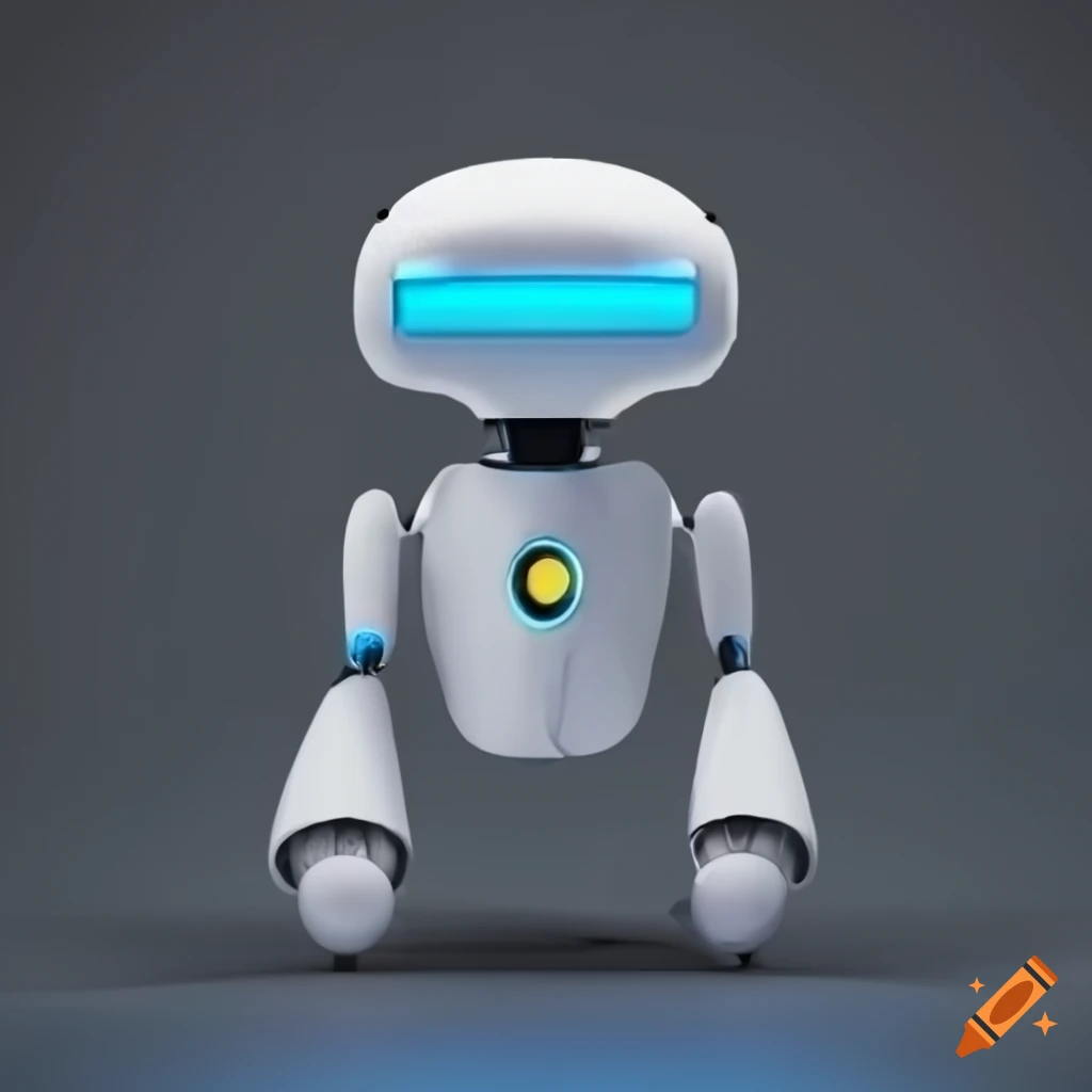 Front-facing minimalist robot on Craiyon