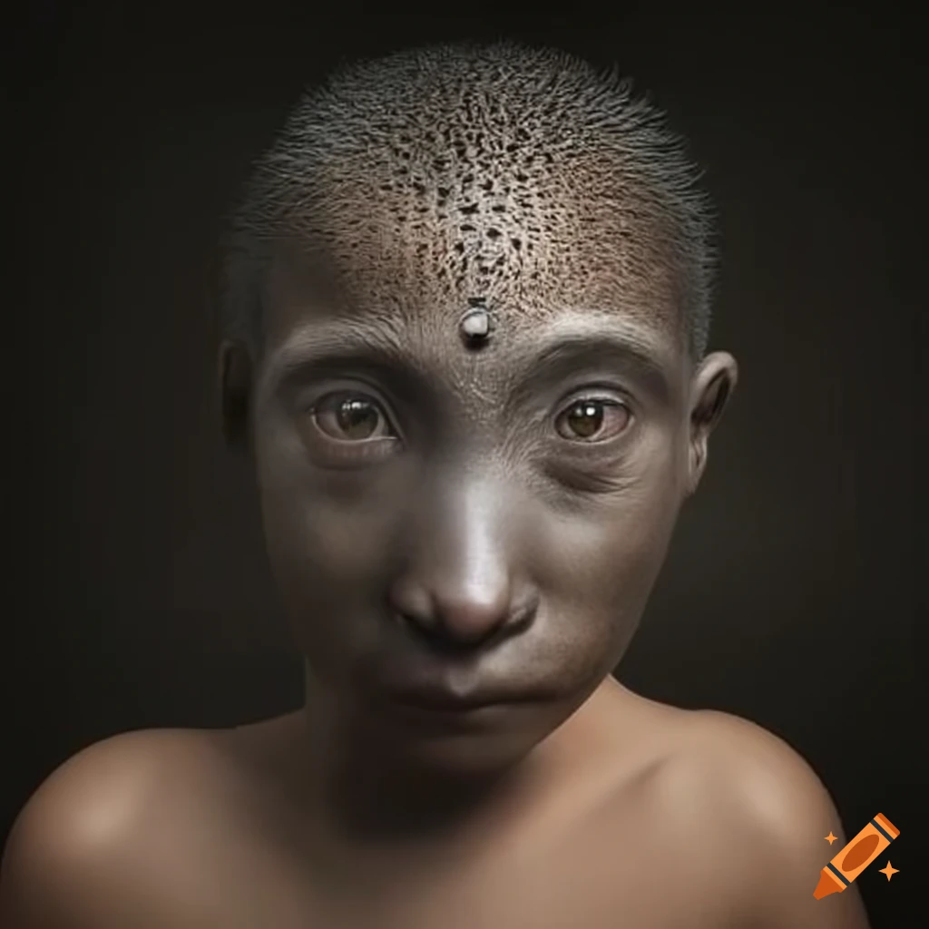 Portraits of humans with mixed mammalian genetics on Craiyon