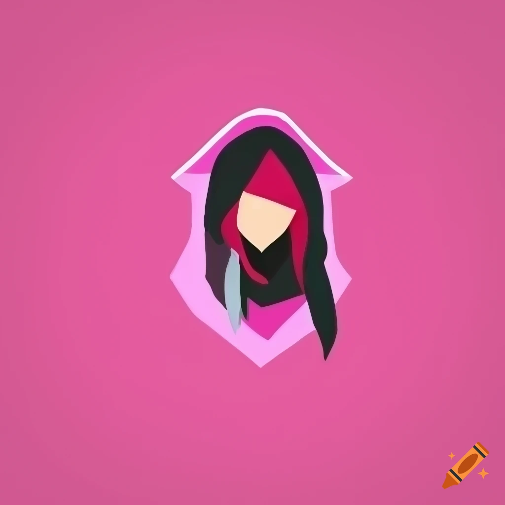 League of Legends Katarina icon in minimalist pink design on Craiyon