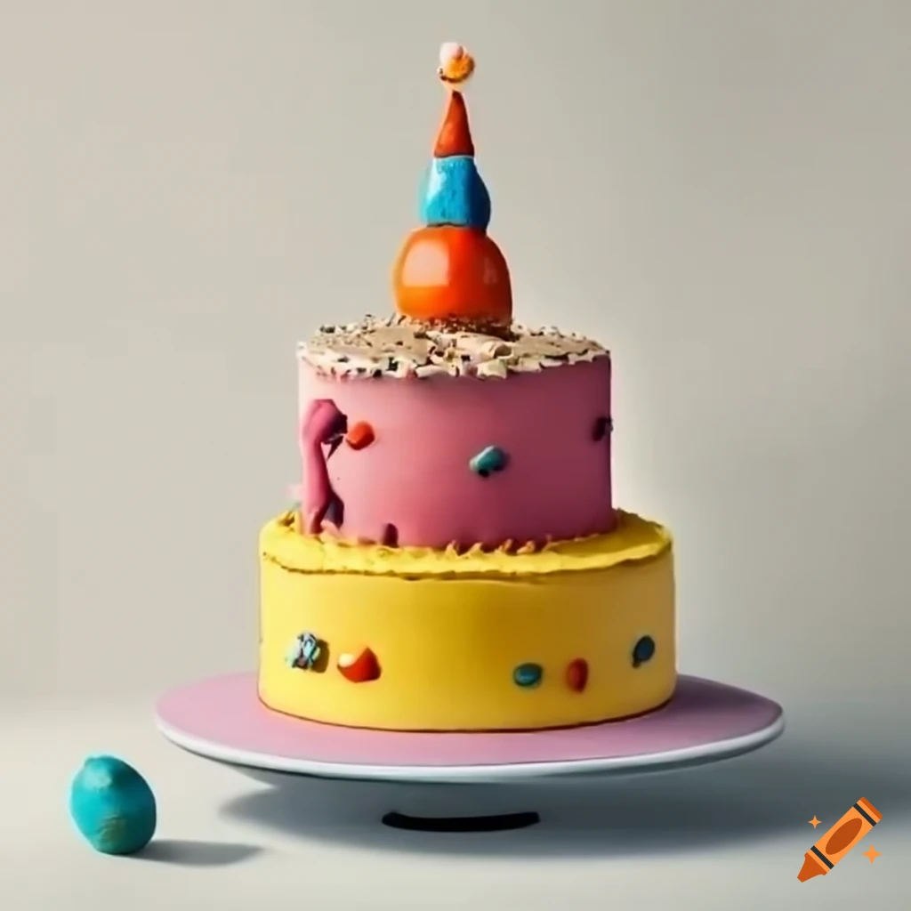 Bouldering wall birthday cake on Craiyon