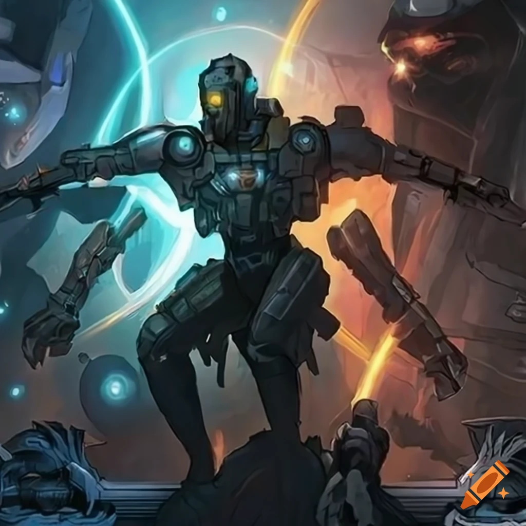 Soldiers in futuristic armor with psychic abilities on space opera book ...