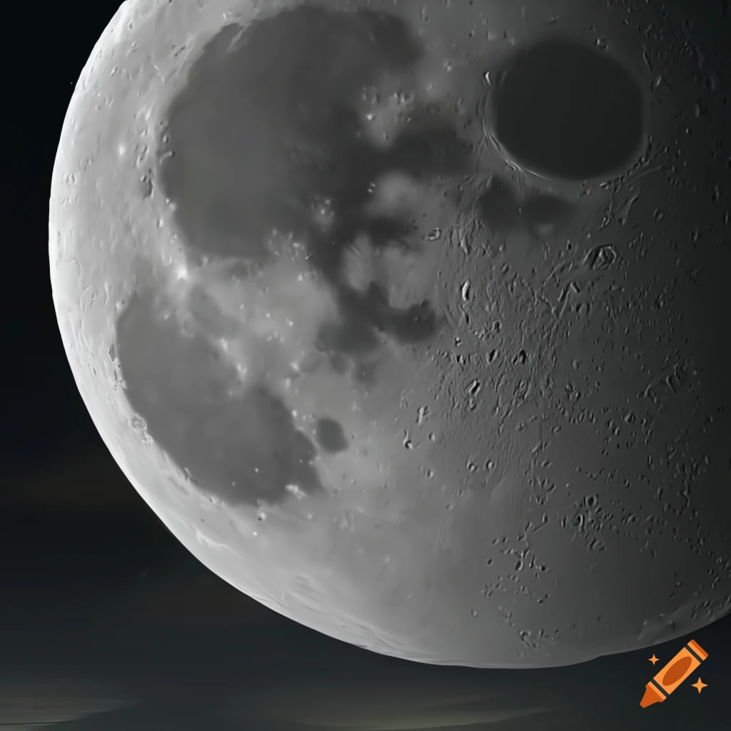 Realistic moon view on Craiyon