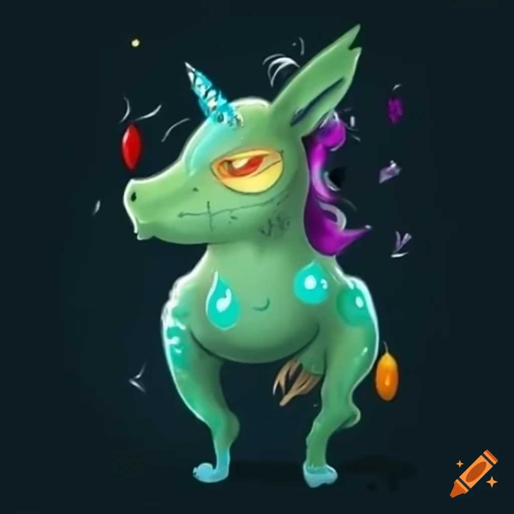 Mythical creatures and mutant omega mart lemon fruit monster in a ...