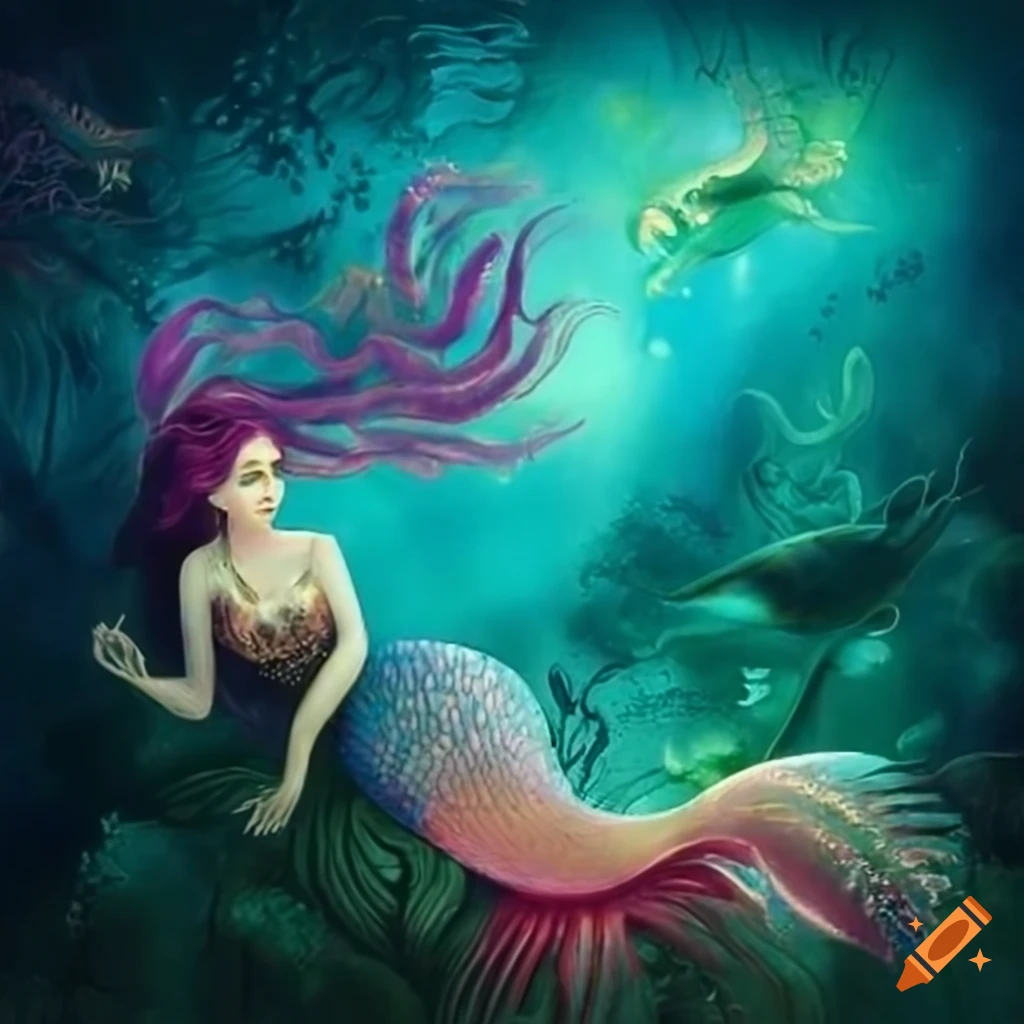Two mermaid goddesses, The Protector and The Guardian in an enchanting ...