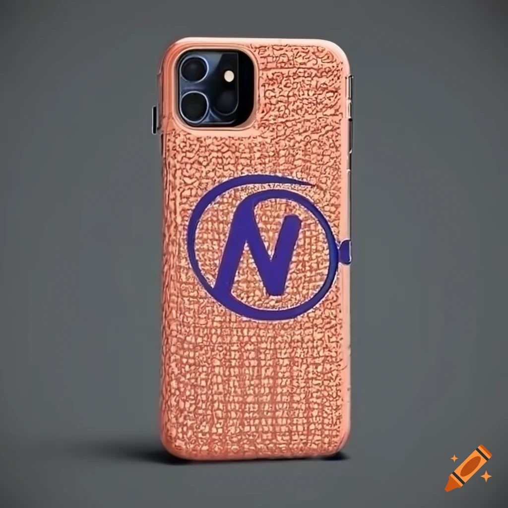 Modern phone case design with 'N and E' monogram on Craiyon