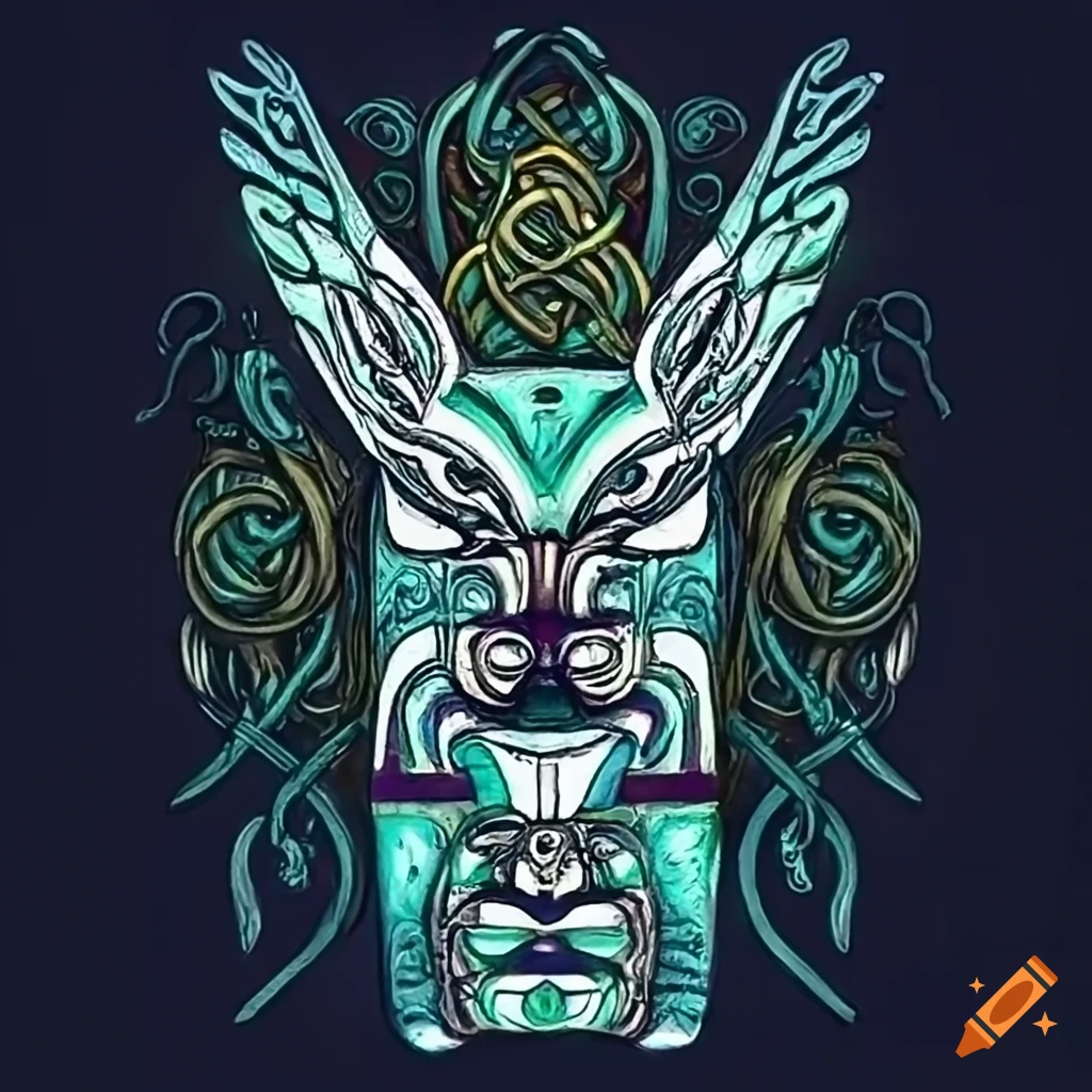 Celtic totem pole on Craiyon