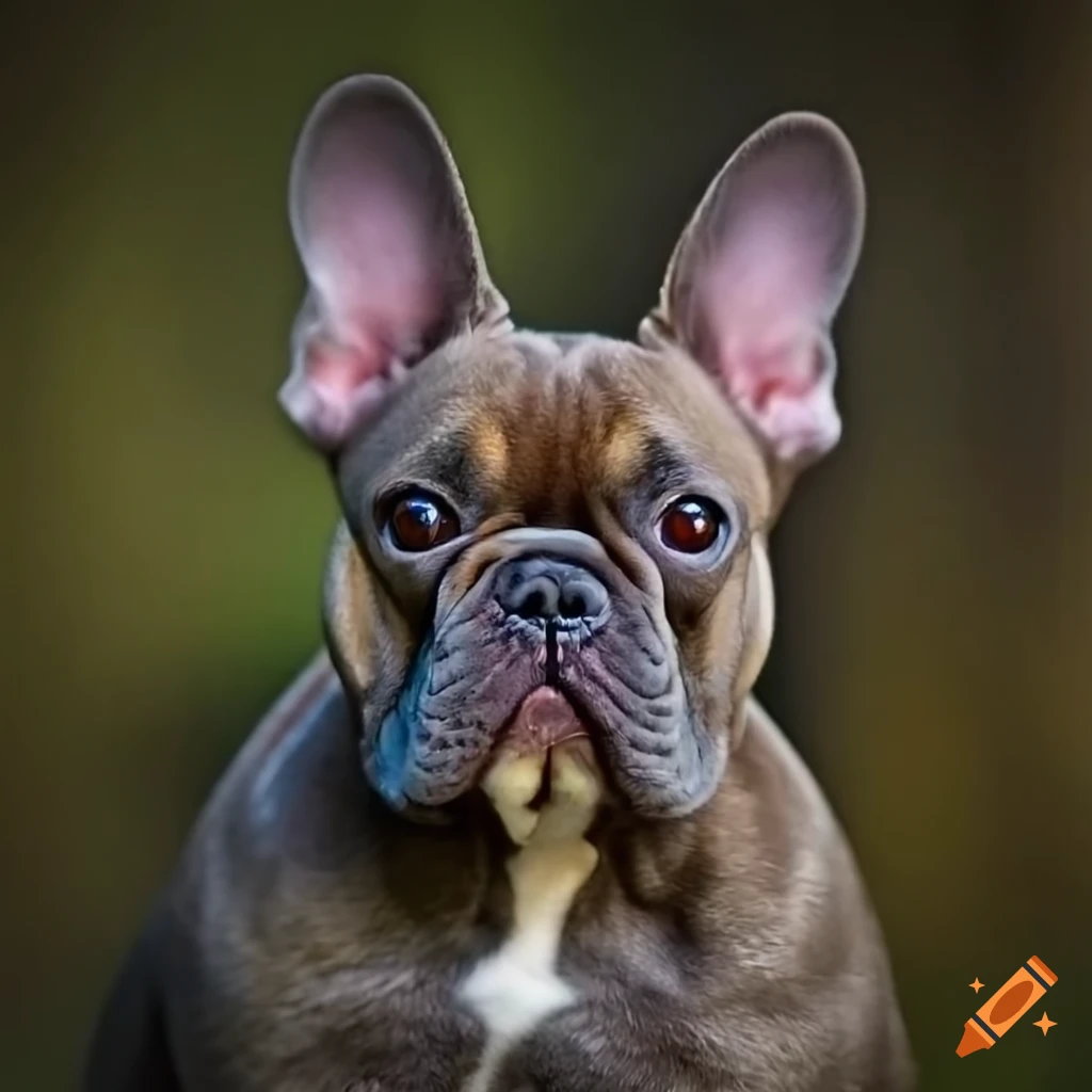 French bulldog with unique eye colors on Craiyon