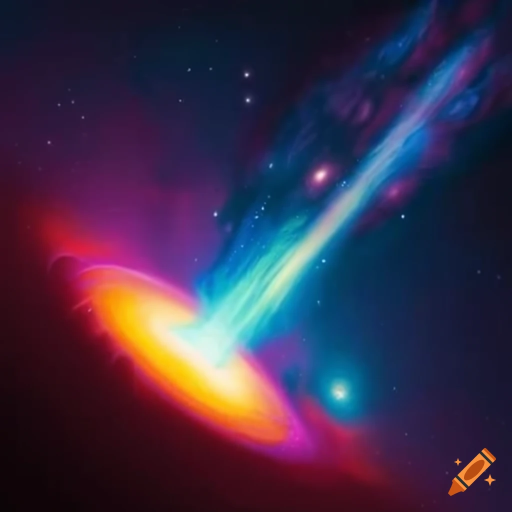 Vibrant quasar in outer space on Craiyon