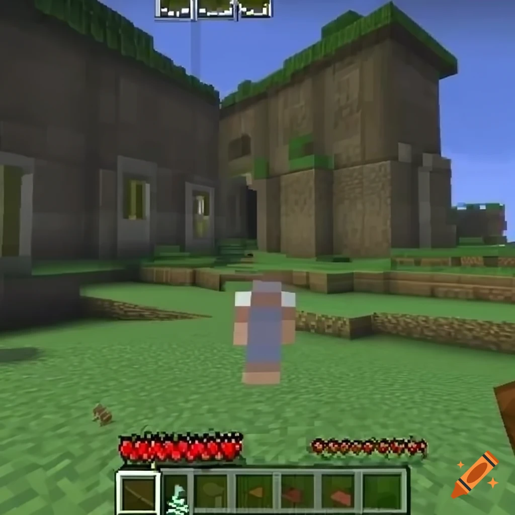 Minecraft gameplay on Craiyon