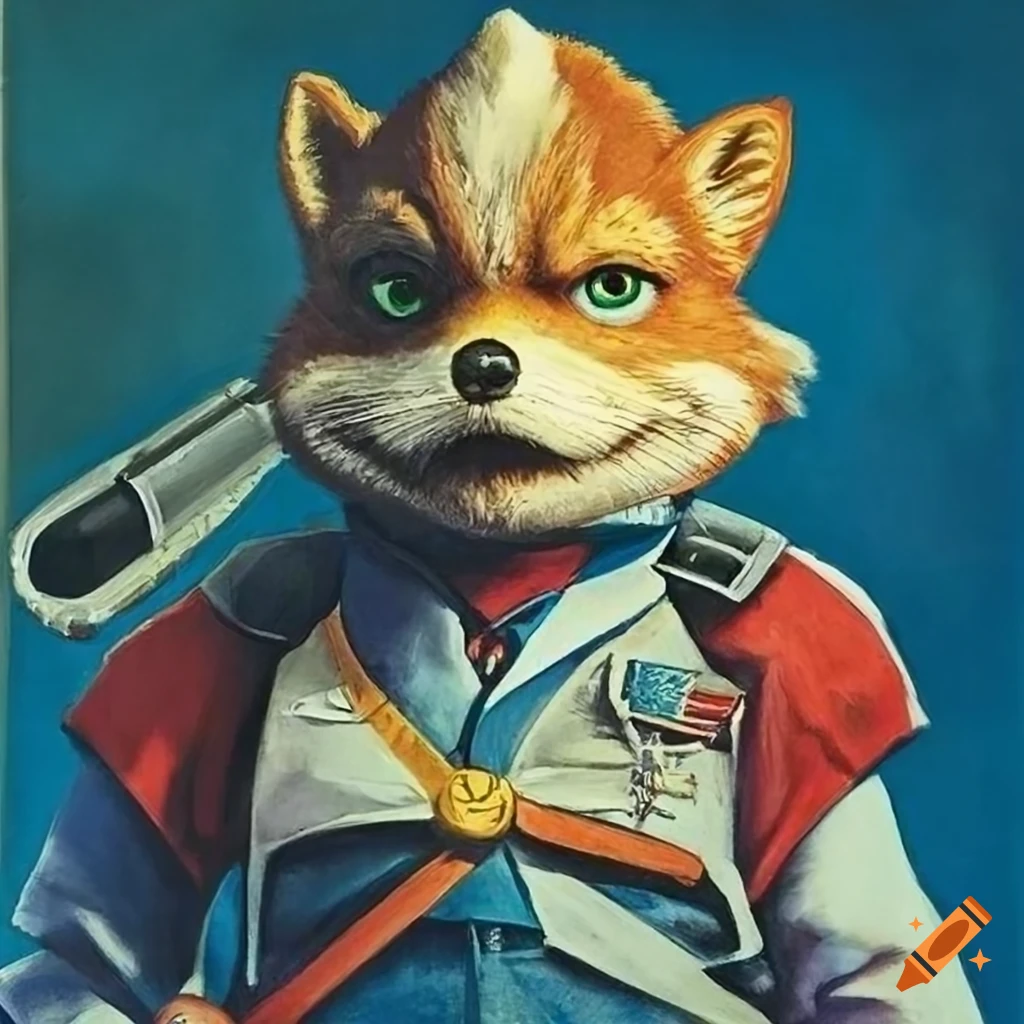 Star fox vintage poster by norman rockwell and james gurney on Craiyon