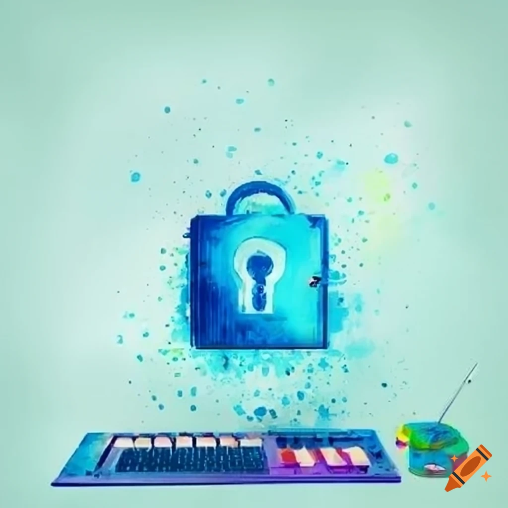 Educational poster with computer security tips on Craiyon