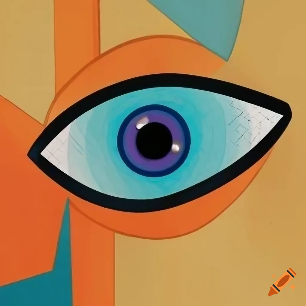 Eye in cubism style on Craiyon