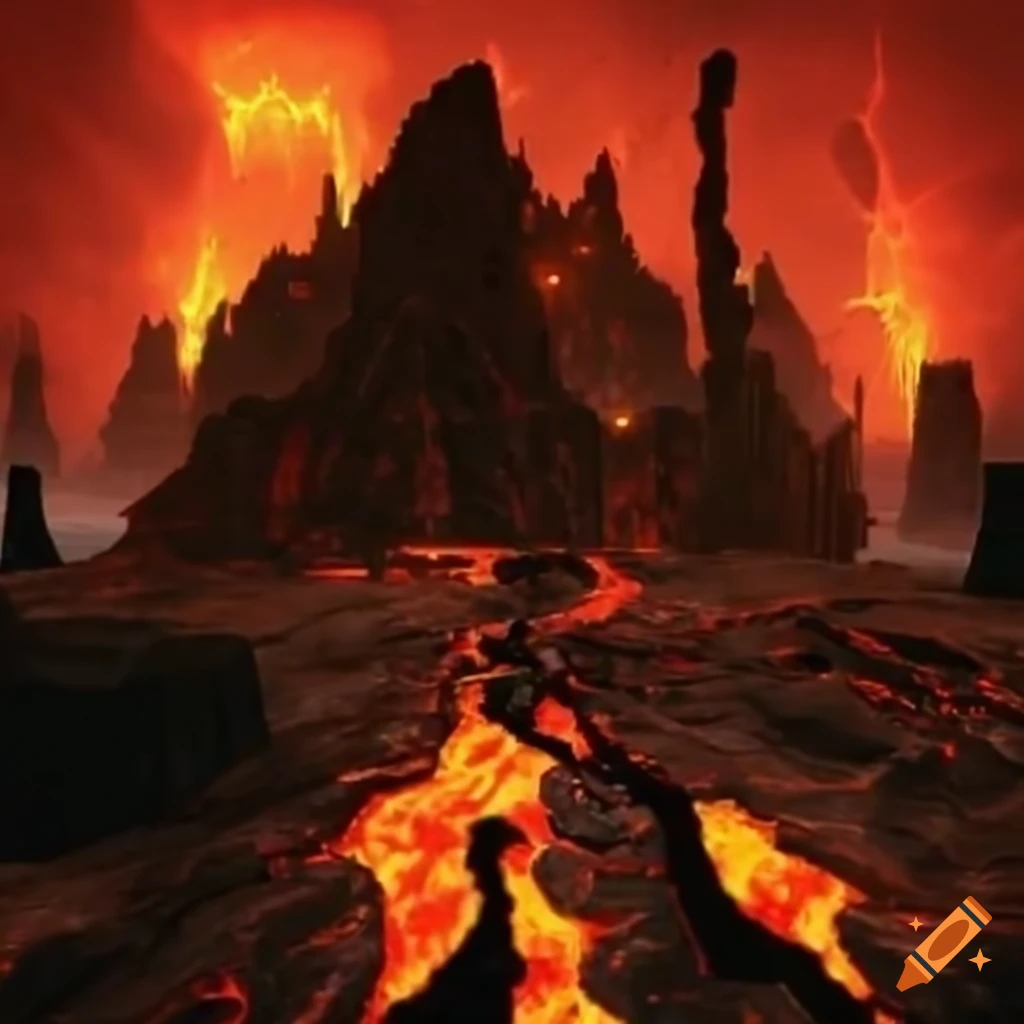 Outdoor lava volcano games on Craiyon