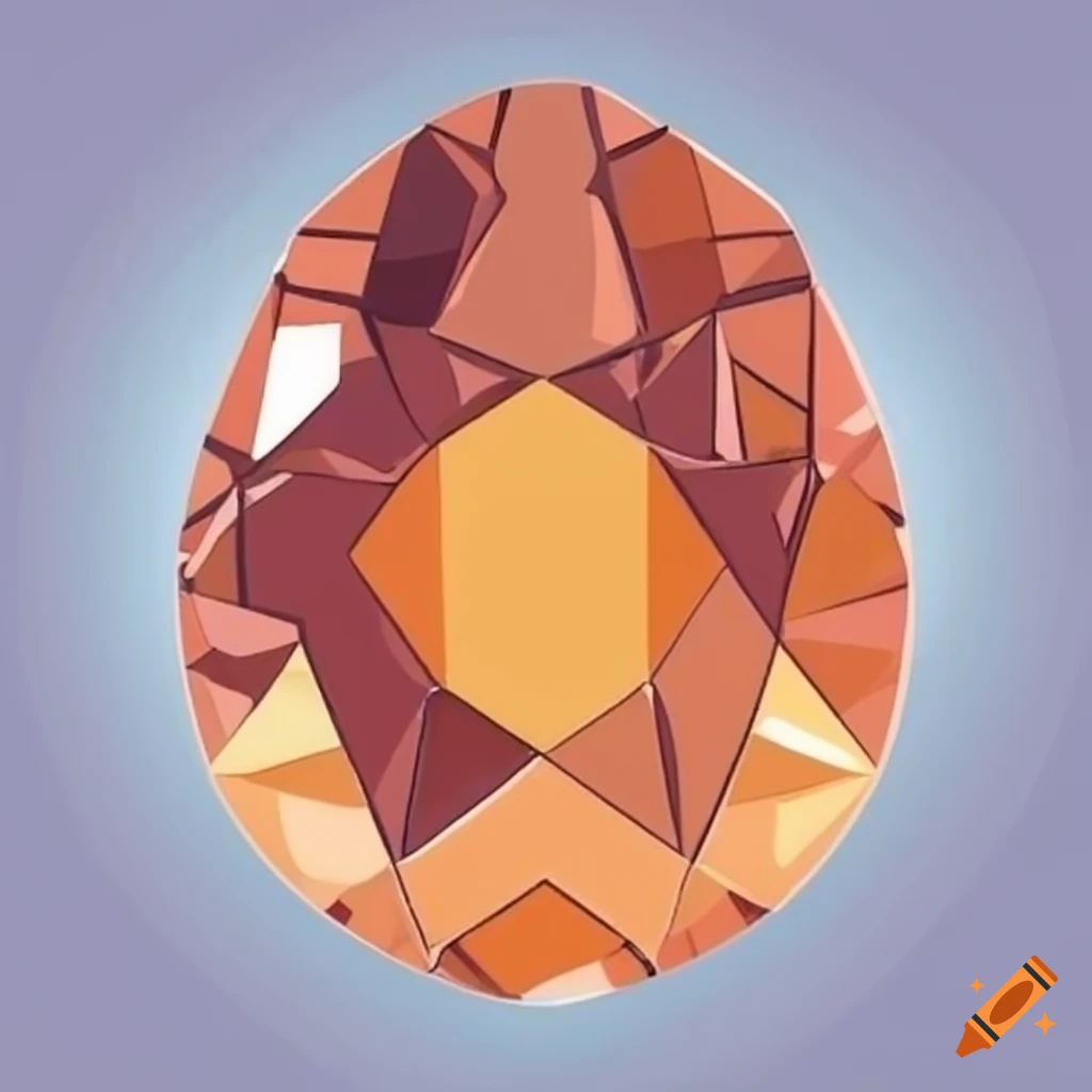 Topaz gemstone in cartoon style on Craiyon