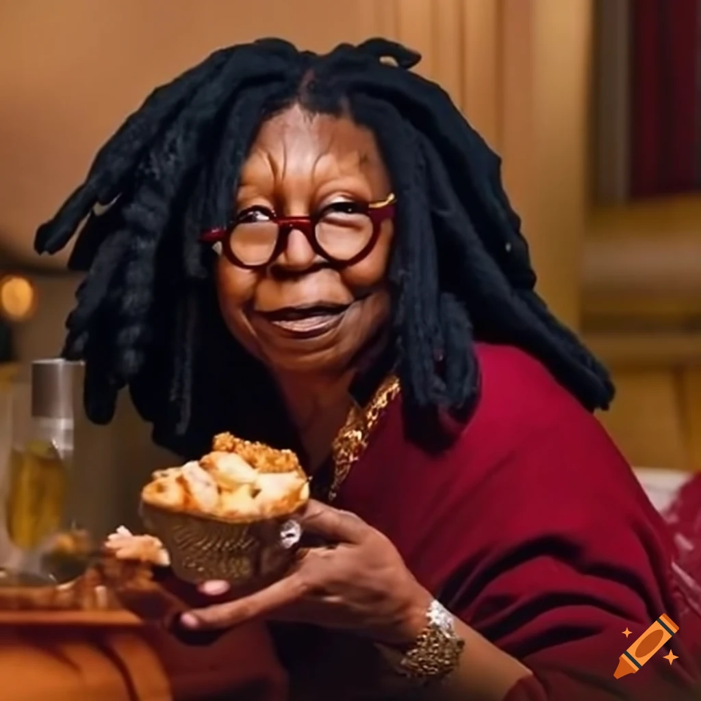 Acclaimed actress enjoying KFC dinner in cozy atmosphere on Craiyon