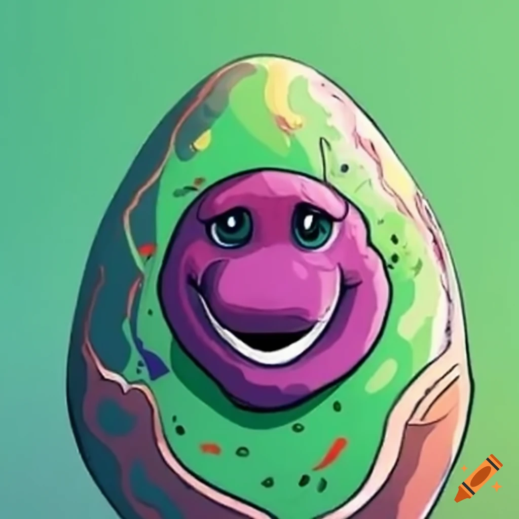 Barney egg on Craiyon
