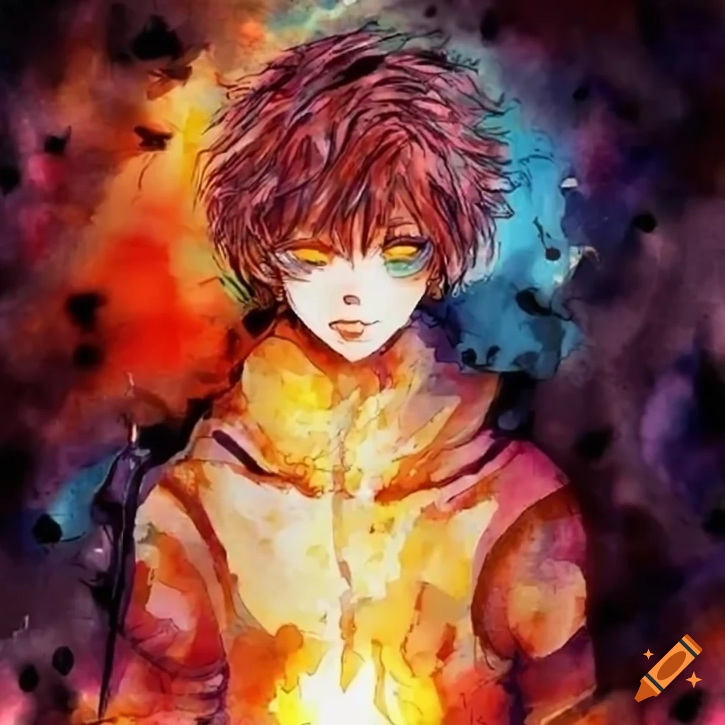 God of time depicted in manga style on Craiyon