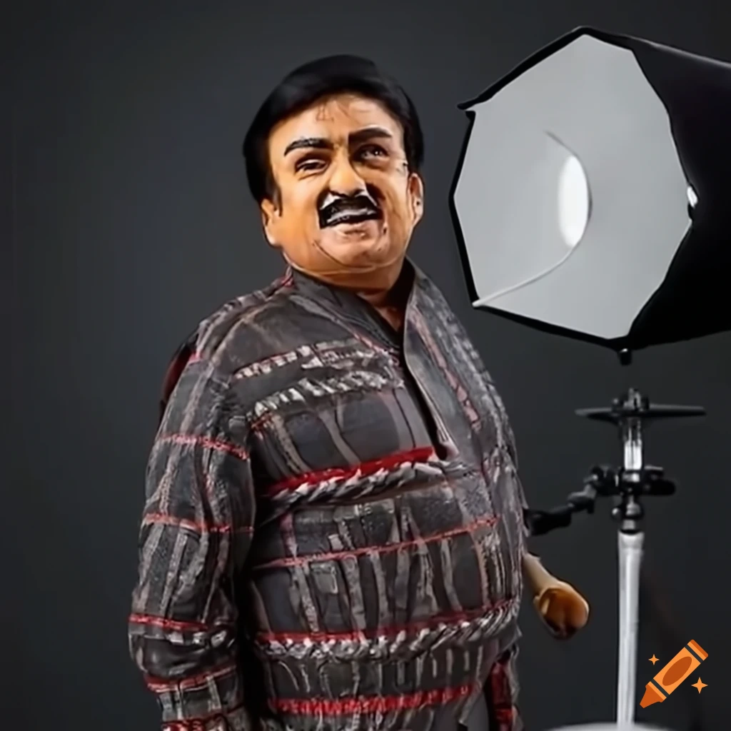 Jethalal in a comic fight with darth vader on Craiyon